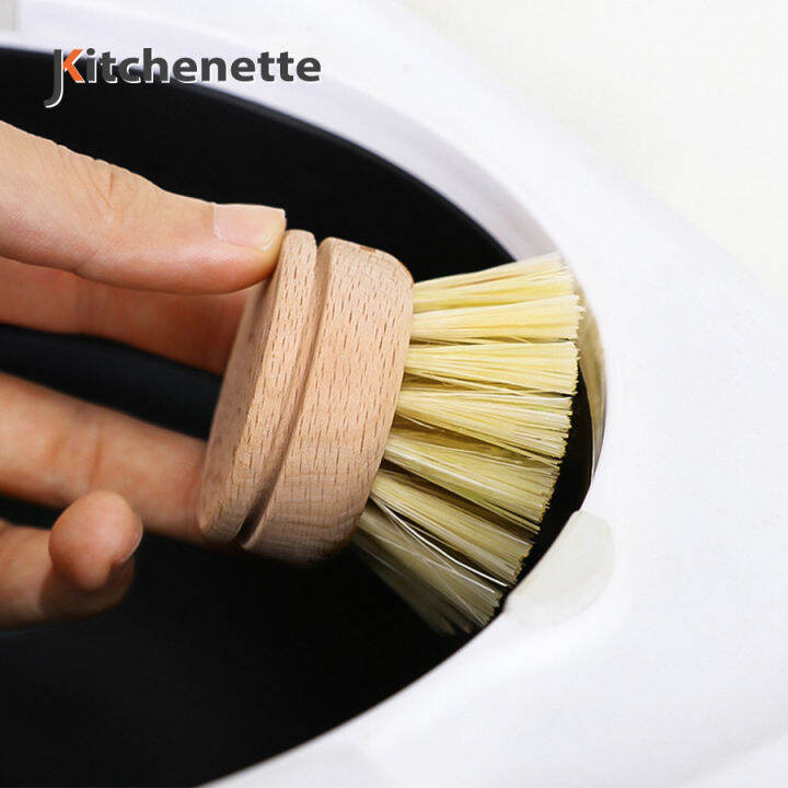 Jkitchenette Wooden Pan Brush Pot Cleaning Brush/Berus Kuali Kayu ...