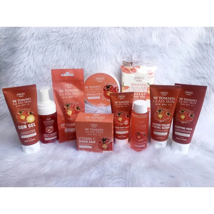FRESH SKINLAB Tomato Glass Skin Toner/Sun Gel/Sleeping Pack/WaterDrop ...