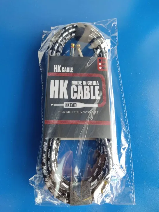 สายเเจ็ค HK CABLE 3 เมตร แถมฟรี ปิ๊ก 2 ตัว | Lazada.co.th