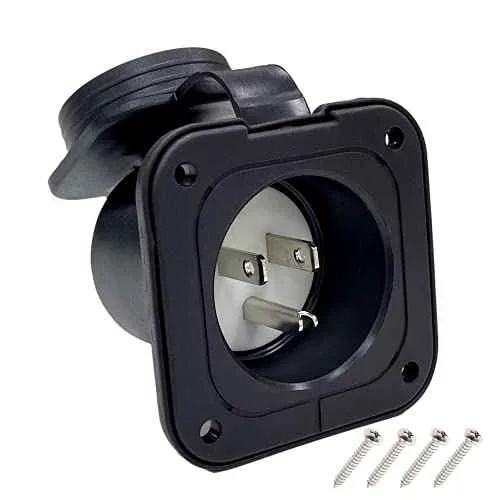 Sintron 15 Amp Flanged Inlet 125V, NEMA 5-15P Shore Power Inlet ...