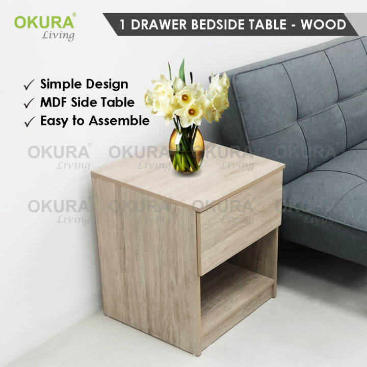 OKURA Modern Side Table Coffee Table Rak Kecil Tepi Katil Almari Side ...