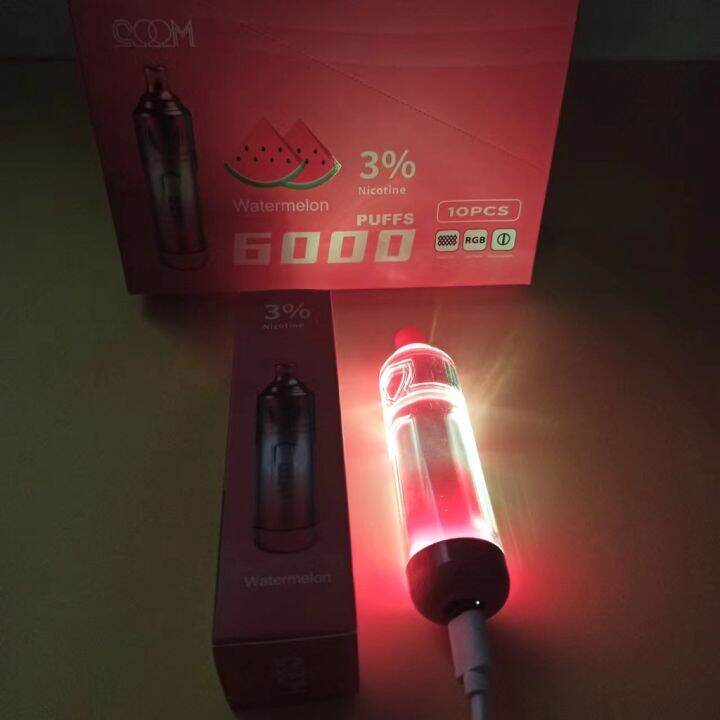 【Chil 6K】Legit COOM Plus 6000 PUFFS Vape smoke 10ML Dispo Pod PK Toha ...