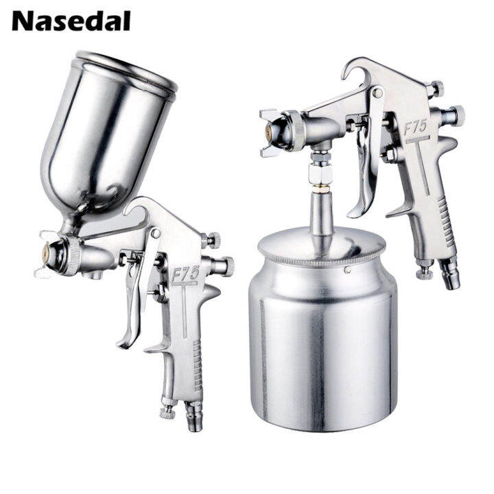 F75 1.5mm Sprayer Air Paint Gravity Feed 400ml Siphon 750ml Cup Home ...