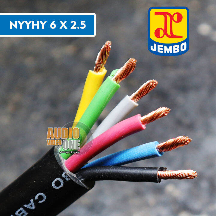 Kabel Jembo NYYHY 6 x 2.5 mm Kabel Listrik Kabel Speaker Audio Tembaga ... Kabel Jembo NYYHY 6 x 2.5 mm Kabel Listrik Kabel Speaker Audio Tembaga ...