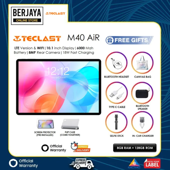 Teclast M40 Air (Model TLA001) (8GB RAM + 128GB ROM) Brighter FHD ...