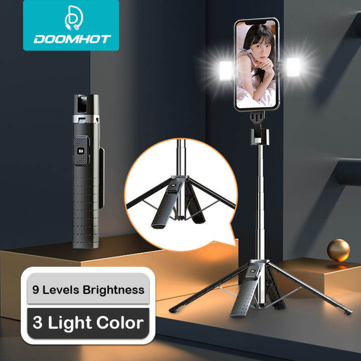 DoomHot Bluetooth Selfie Stick Portable Stretchable Holder Desktop ...
