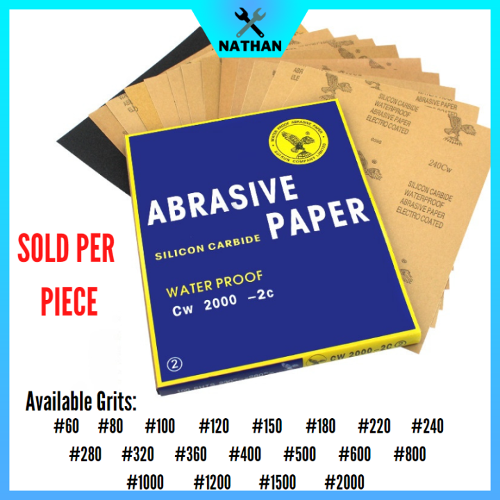 (PER PIECE) EAGLE Waterproof Abrasive Sandpaper premium quality ...