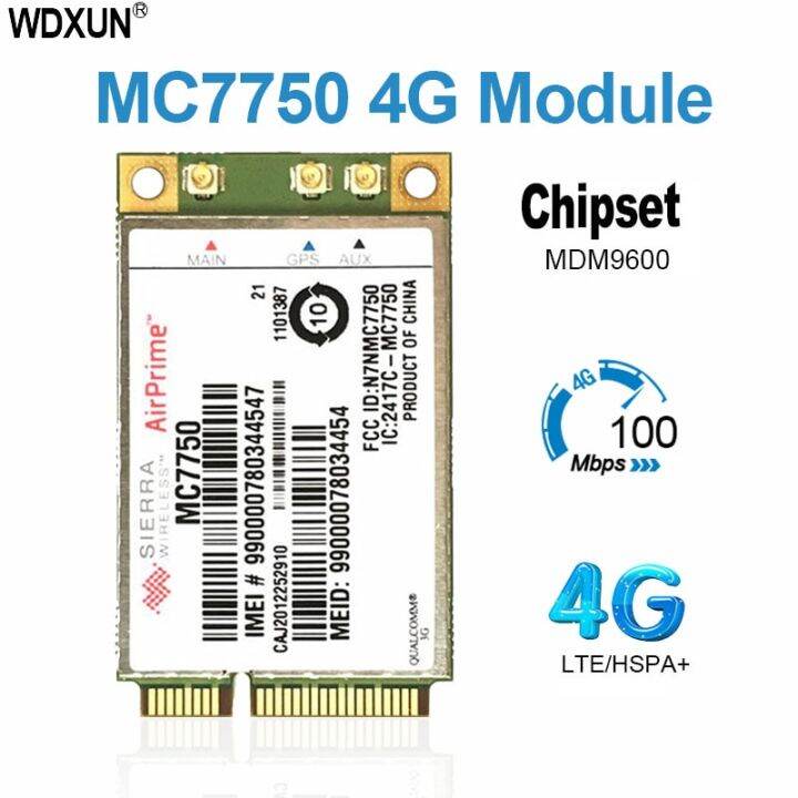 เซียร่า MC7750 CDMA โมดูล4G LTE 4G การ์ด Mini Pci-E 4G สำหรับโน้ตบุ๊ค ...