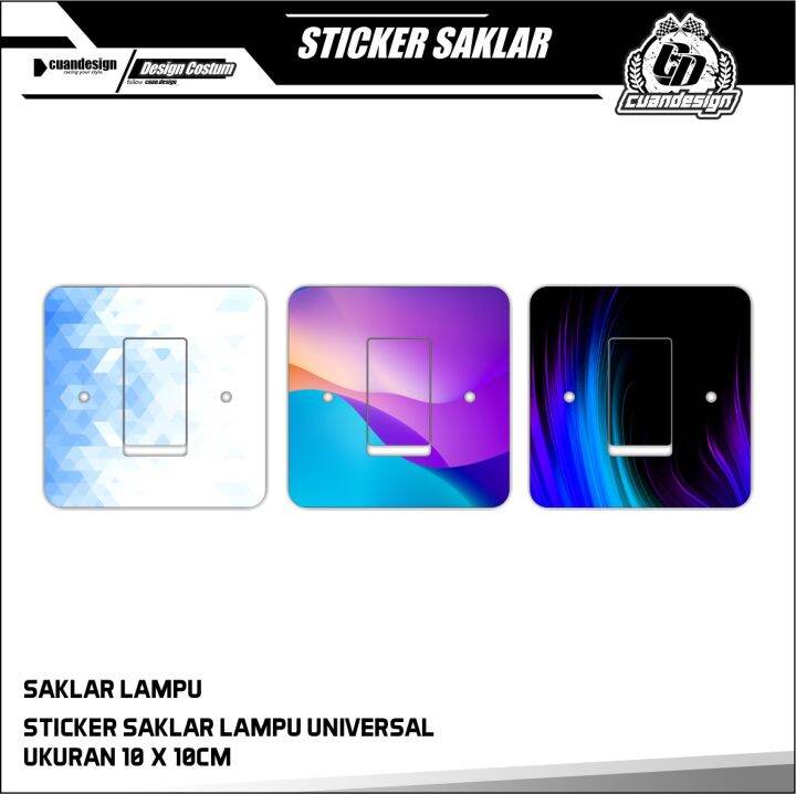 STIKER SAKLAR LAMPU MODERN STICKER CETREKAN LAMPU RUMAH LUCU BISA COD ...