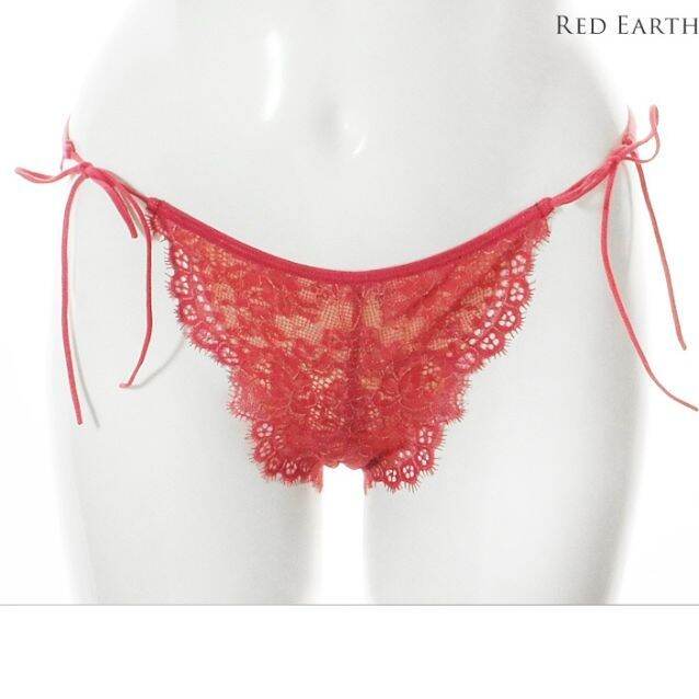 Annebra กางเกงใน ทรงบิกีนี่ ผ้าลูกไม้ Bikini Panty รุ่น AU3-782 สีแดง , สีดำ | Lazada.co.th