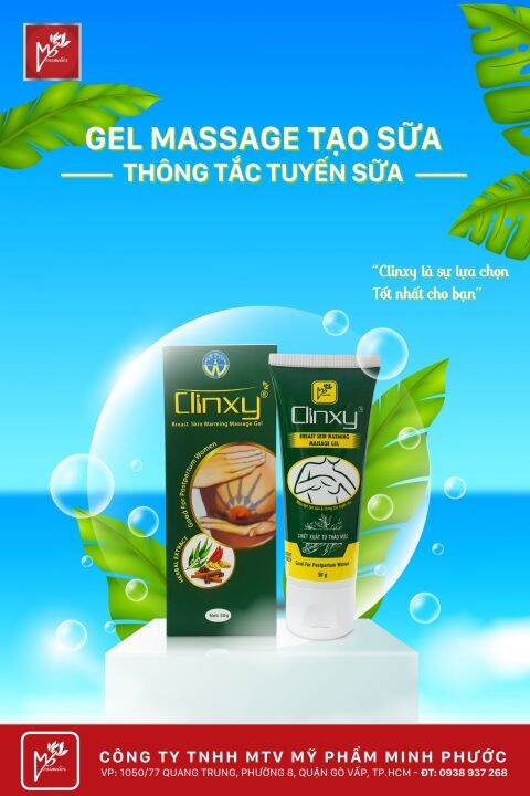 GEL MASSAGE TẠO SỮA VÀ THÔNG TĂC TIA SỮA CLINXY | Lazada.vn