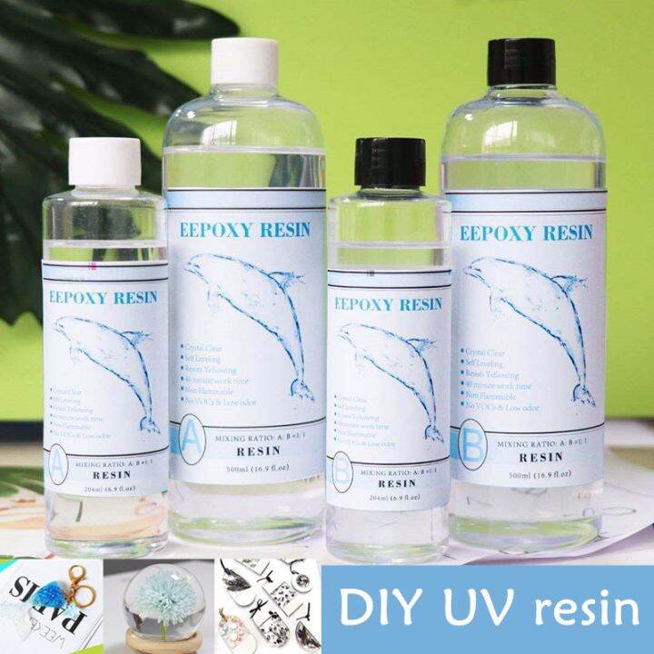 【Crystal_】【COD】น้ำยาเรซิ่น Epoxy UV resin เคลือบใสได้ DIY อุปกรณ์งานฝีมือเจลเรซิ่น | Lazada.co.th