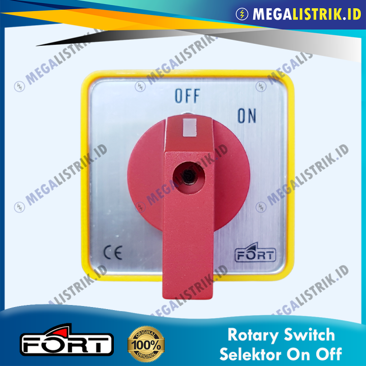 FORT SELEKTOR ON OFF 3P 20A / ON OFF SELECTOR SWITCH ROTARY COS SFT20-2 ...