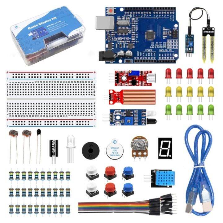 ตัวสตาร์ทสตาร์ทใช้งานร่วมกับ Arduino Uno R3 Rgb ชุดไฟ Led Thermistor