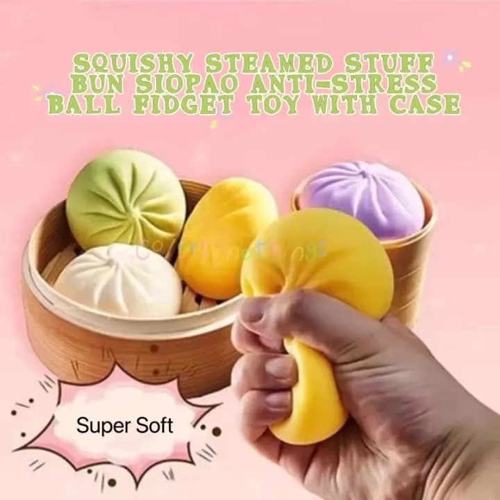 Steamed Stuff Bun Siopao Anti-stress Ball Fidget Toy with Case | Lazada PH