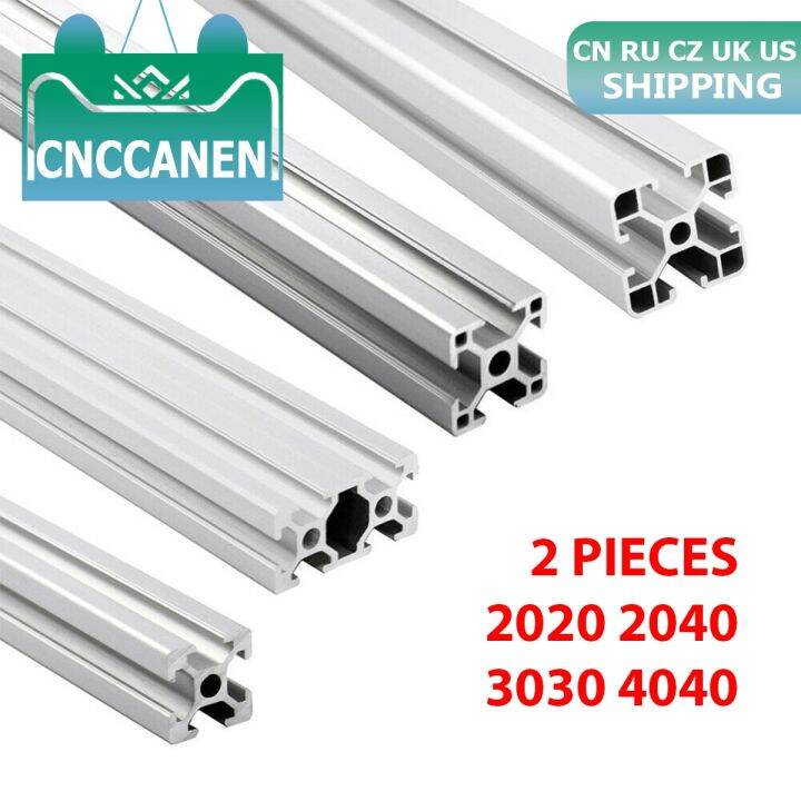 2PCS 2020 2040 3030 4040 T-Slot Aluminum Profile Extrusion Frame ...