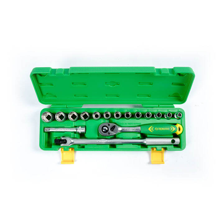 TEKIRO 1/2 INCH SET 12 PT 8 - 24 MM (TB PLASTIK) 17 PCS / SOCKET SET ...