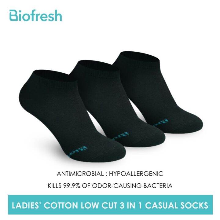 Biofresh Ladies' Free Cotton Lite Low Cut Socks 3 pairs in a pack ...