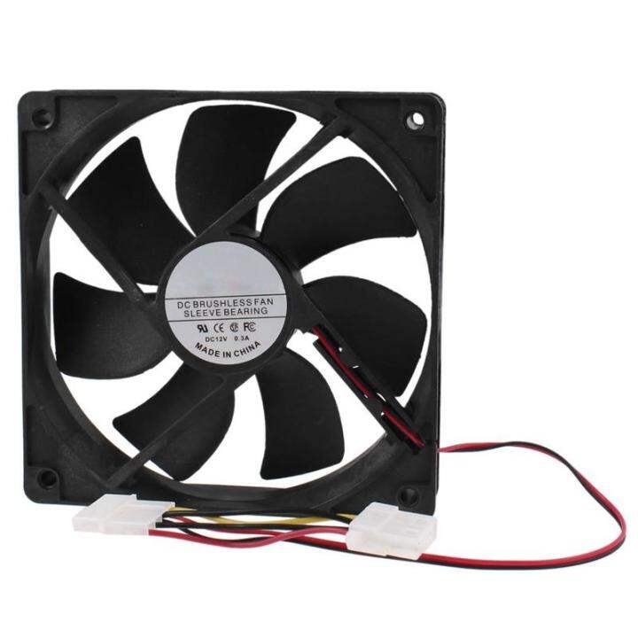 PC Brushless DC Cooling Fan 4 Pin Connector 7 Blades 12V 12cm 120mm ...