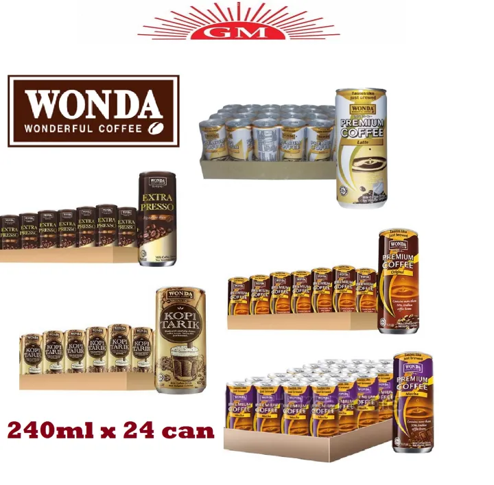 Wonda Premium Coffee 240ml x 24 can (Original / Premium Latter / Kopi ...