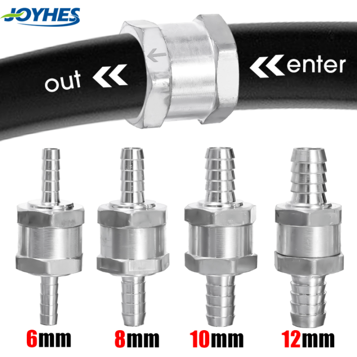 6/8/10/12mm Fuel Non Return Check Valve Aluminium Alloy Petrol Diesel ...
