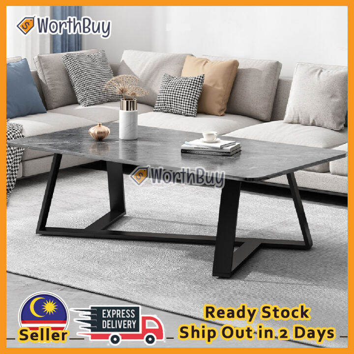 Worthbuy Meja Kopi Tekstur Marmar Wooden Living Coffee Marble Texture ...
