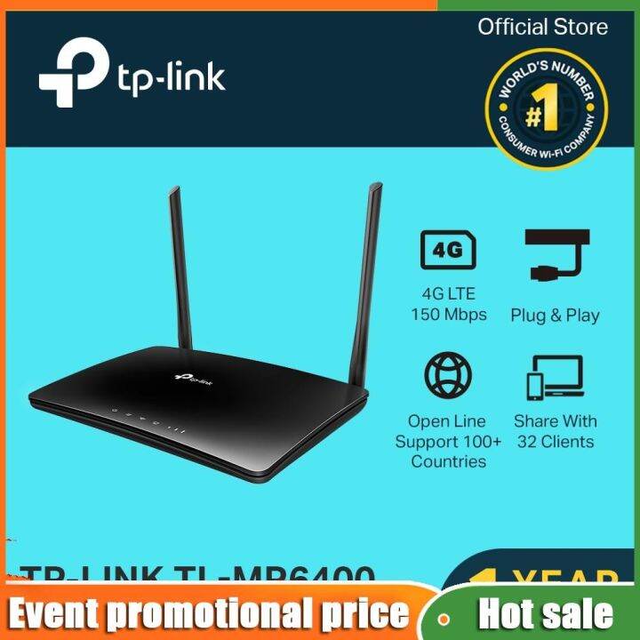 TP-Link TL-MR6400 300Mbps Wireless N 4G LTE Router Open Line TP LINK ...