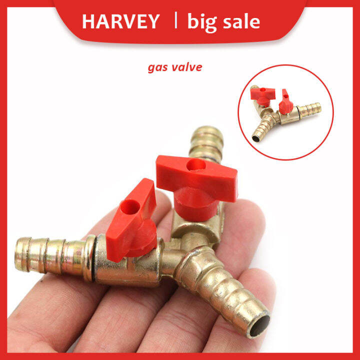 HARVEY 3 Way control valve Tee Brass Y Shut off Ball Valve 10mm Barb ...