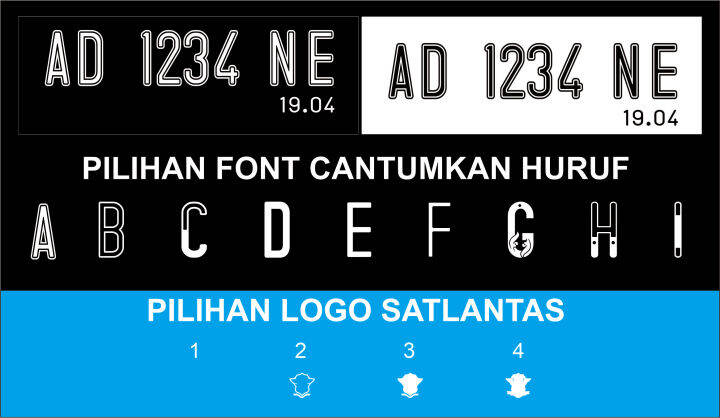 Cutting Stiker Plat Nomor Motor dan Mobil | Lazada Indonesia