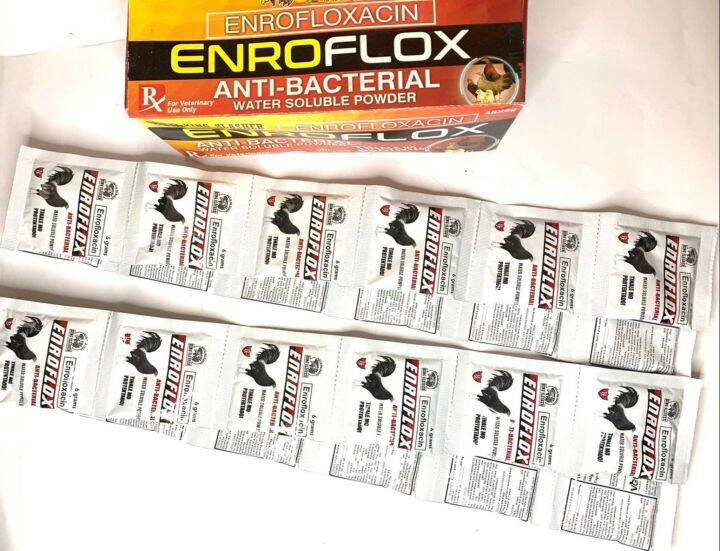 [CLR AGRIVET] 24 sachets ENROFLOX (ENROFLOXACIN)/ Gamefowl supplement/ Poultry supplies/ For ...