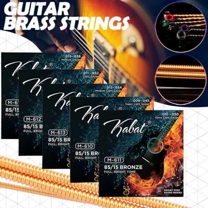 Hot Acoustic Guitar Strings น้ำหนักเบาพื้นบ้านอะคูสติกกีต้าร์ Phosphor Bronze Strings ทองเหลือง ...