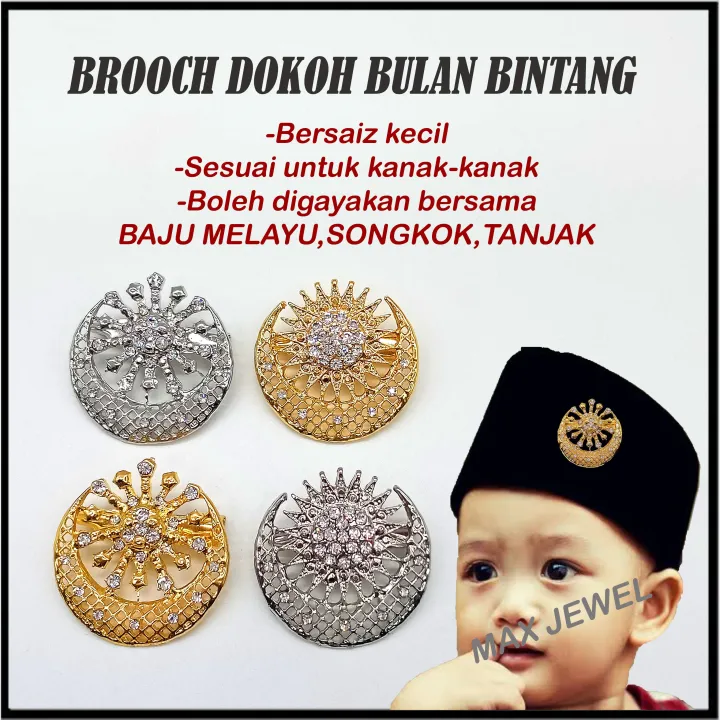 Dokoh Songkok Bulan Bintang Budak | Lazada