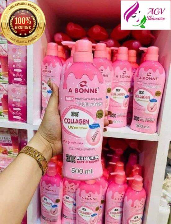 A BONNE LOTION. MILK POWER LIGHTENING LOTION PLUS COLLAGEN. 500ML. 100% ...