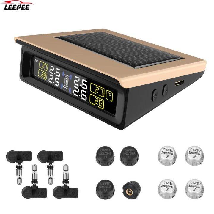Solar TPMS Car Tyre Pressure Monitoring System LCD Display Tester 4 ...