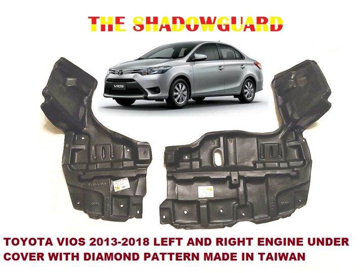 TOYOTA VIOS Engine Under Cover, Engine Splash Guard 2013 to 2018 Set ...