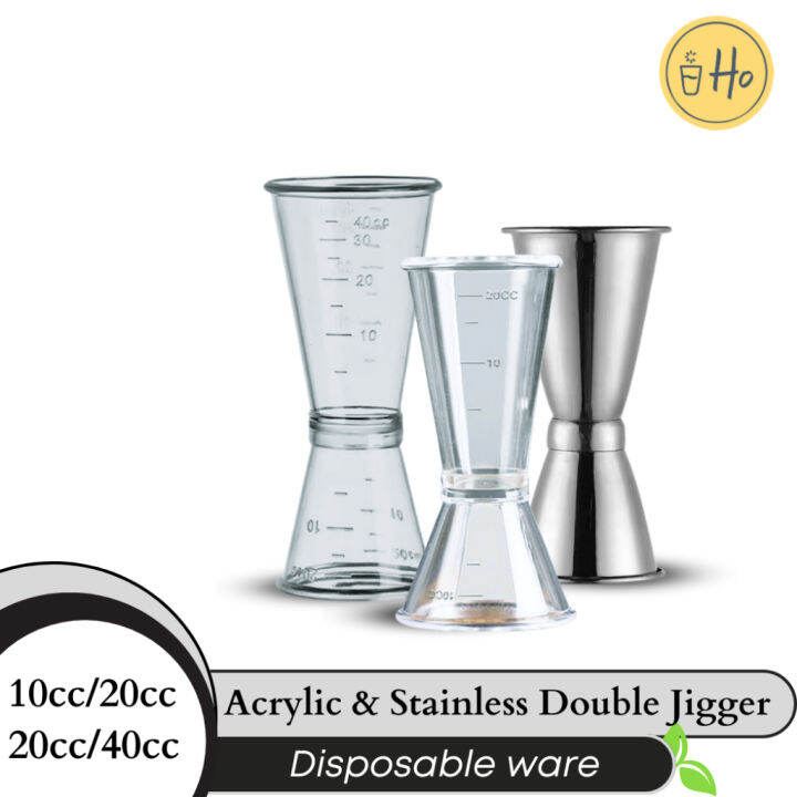 Acrylic & Stainless Jigger Double Sided (10cc/20cc) (20cc/40cc) | Lazada PH