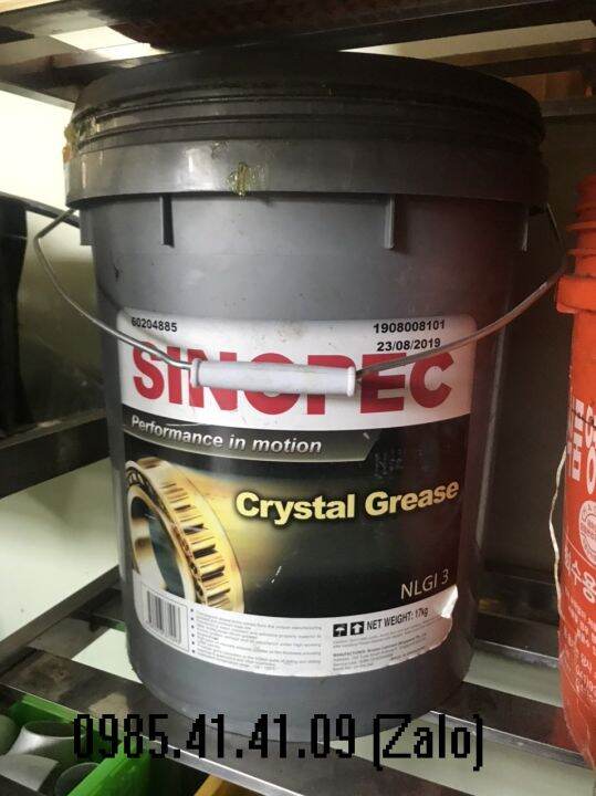 Mỡ bò chịu nhiệt đa dụng SINOPEC CRYSTAL GREASE NLGI 3 17kg/ xô | Lazada.vn