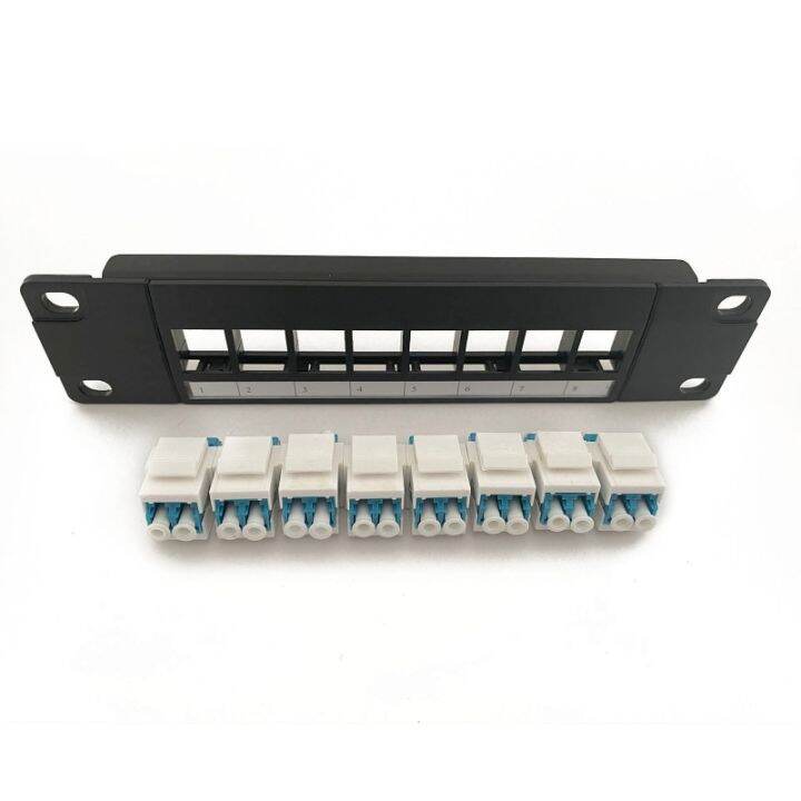 8-Port LC Optical Fiber Patch Panel RJ45 10G Ready Plastic Housing ...