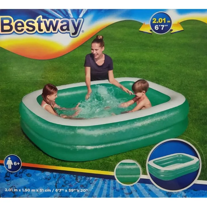 Inflatable Pool Kiddie Pool Bestway Swimming Pool Rectangle 54005 ...