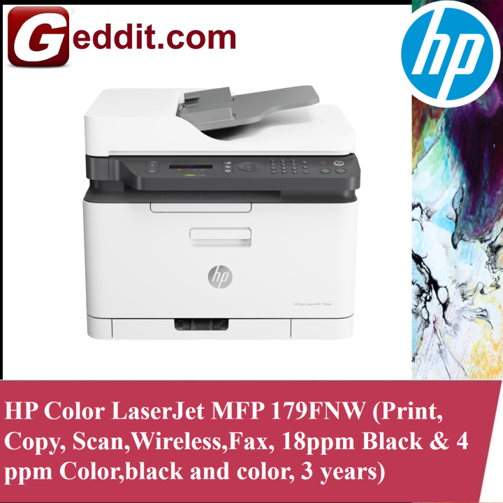HP COLOR LASERJET MFP 179FNW MULTIFUNCTION ALL-IN-ONE NETWORK PRINTER ...