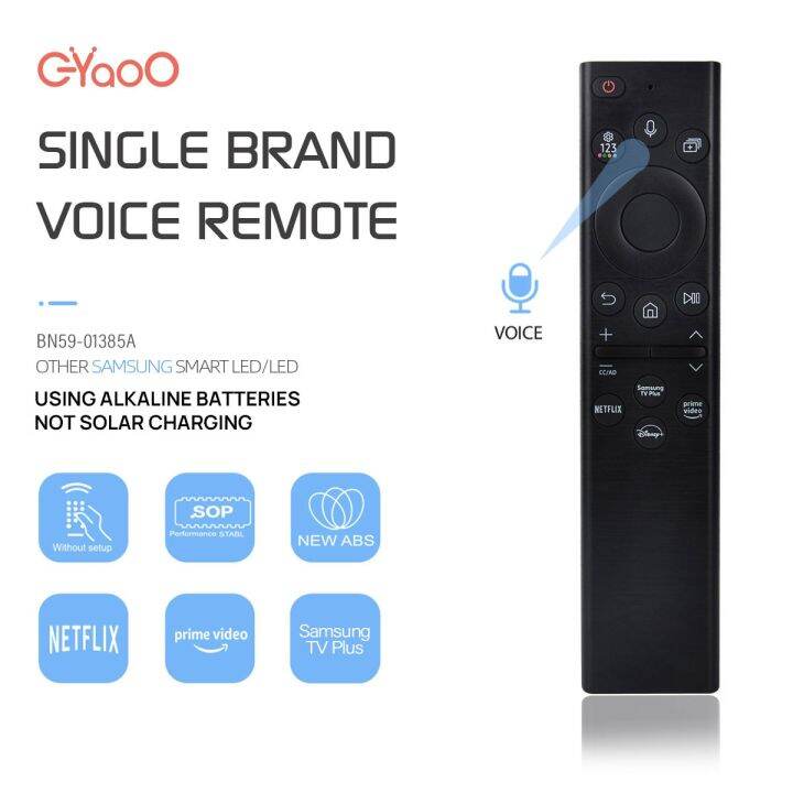 BN59-01385A Voice Smart TV Remote for Samsung 2021 QLED 4K 8K Crystal Series Smart TV Q60A Q70A ...