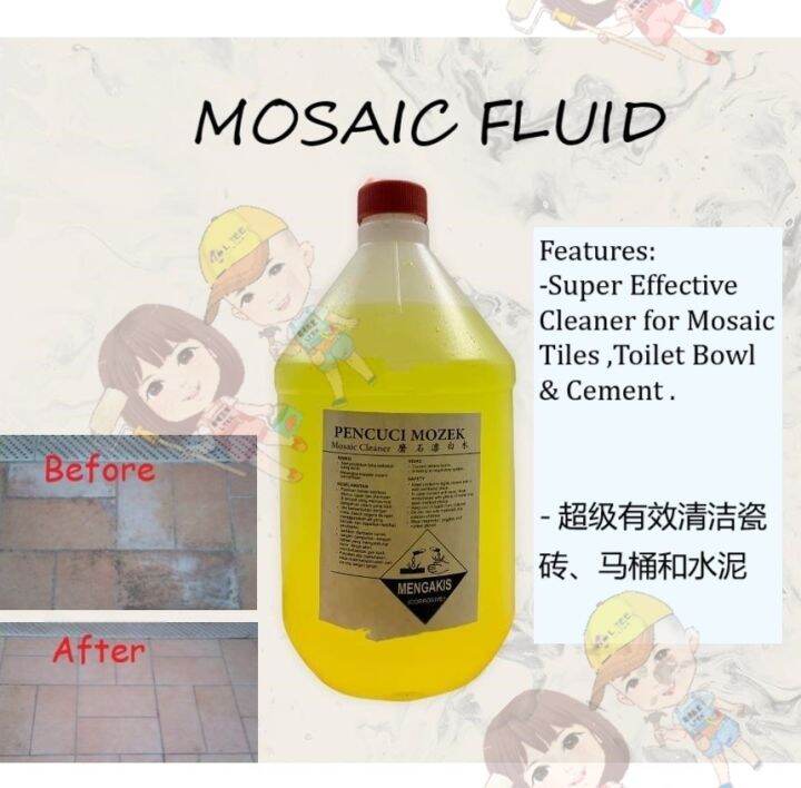 3L MOSAIC FLUID (ACID) CEMENT TILE REMOVER MOSAIC CLEANER ASID PENCUCI ...