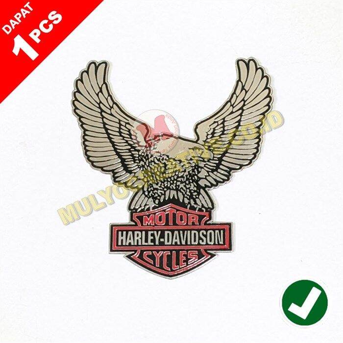 Emblem Harley Davidson Motorcycles Model Burung Garuda Besar Logam ...