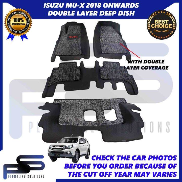 7D Double Layer Deep Dish Matting for Isuzu MUX MU-X 2018 2019 2020 ...