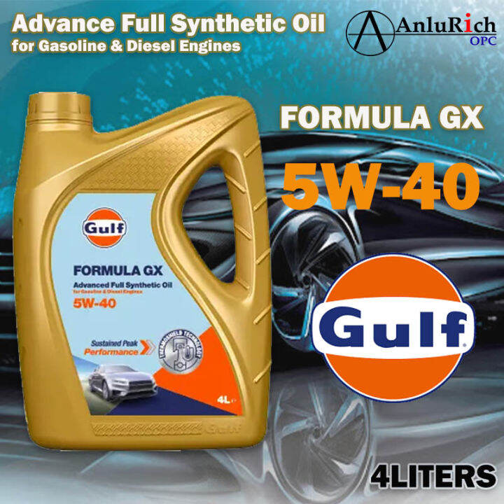 GULF FORMULA GX 5W-40 ADVANCED FULLY SYNTHETIC OIL FOR GASOLINE ...