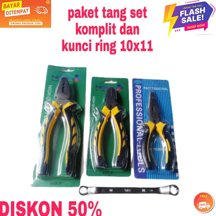 paket tang set complit dan kunci ring 10x11 paket kunci ring 10x11 dan ...