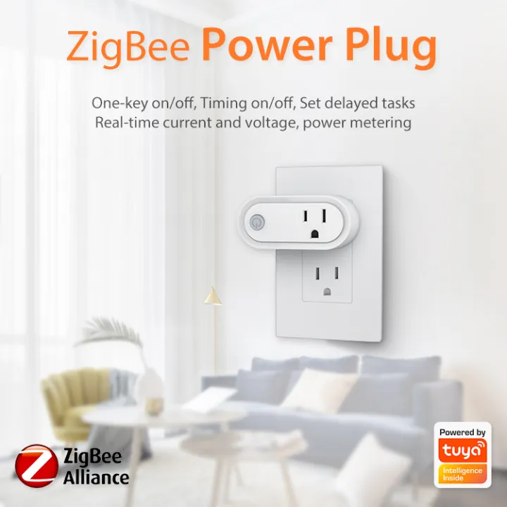 ZigBee Tuya Colokan Wifi Pintar 15A, dengan Fungsi Monitor Daya ... ZigBee Tuya Colokan Wifi Pintar 15A, dengan Fungsi Monitor Daya ...