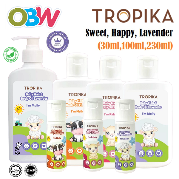 Tropika Baby Hair and Baby Oil Tropika Oil 30ml / 100ml /230ml ...