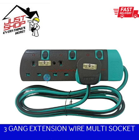 3 GANG EXTENSION WIRE MULTI SOCKET | Lazada