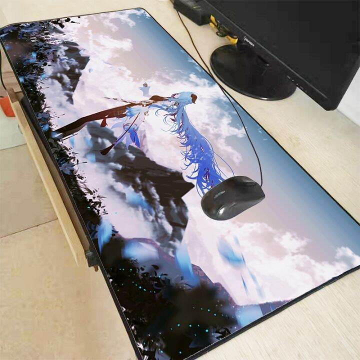 Ganyu Genshin ผลกระทบ Anime Mouse Pad โต๊ะเขียนหนังสือ แผ่นรองเม้าส์ ...